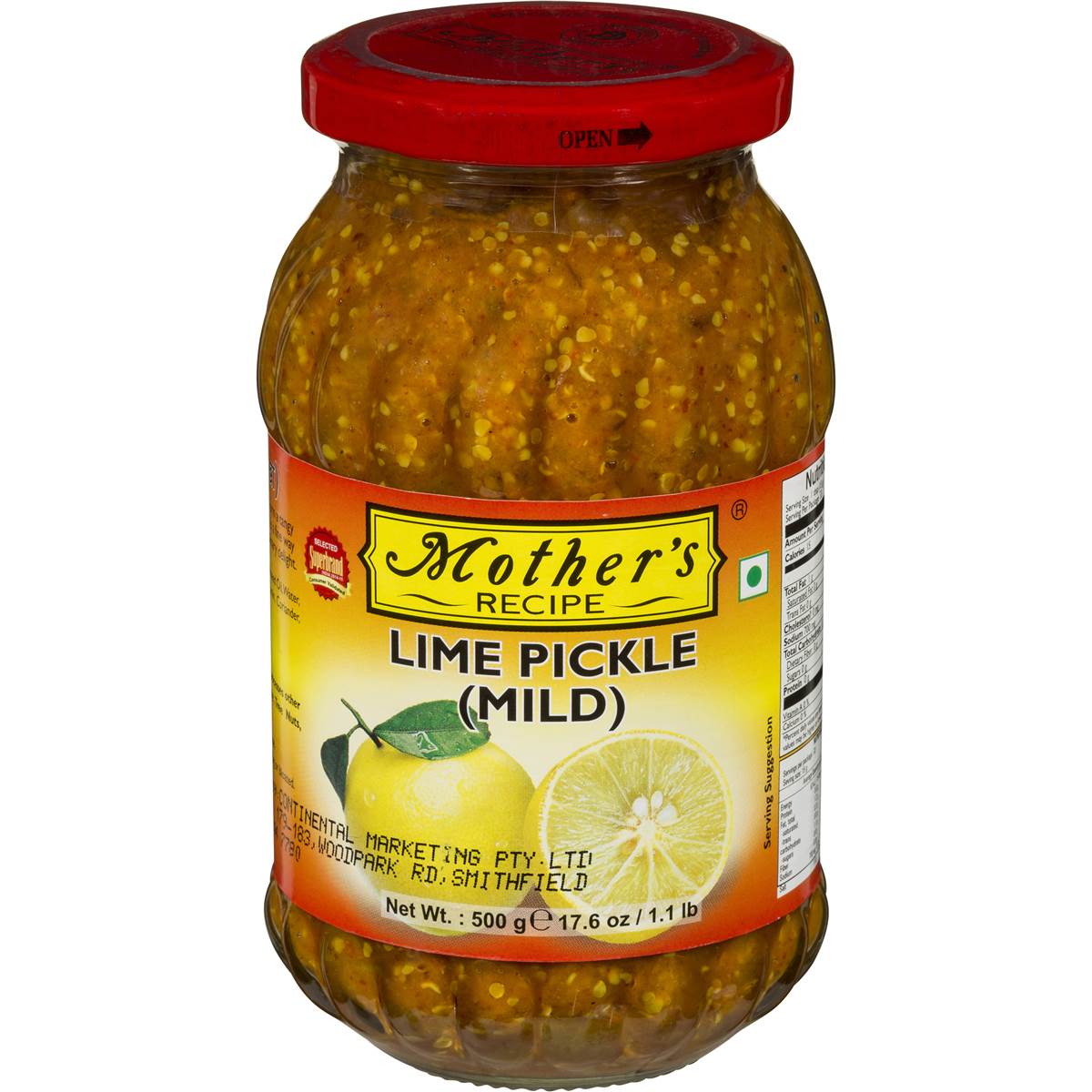 Mothers Recipe Lime Pickle Mild 500g – OC Fine Foods