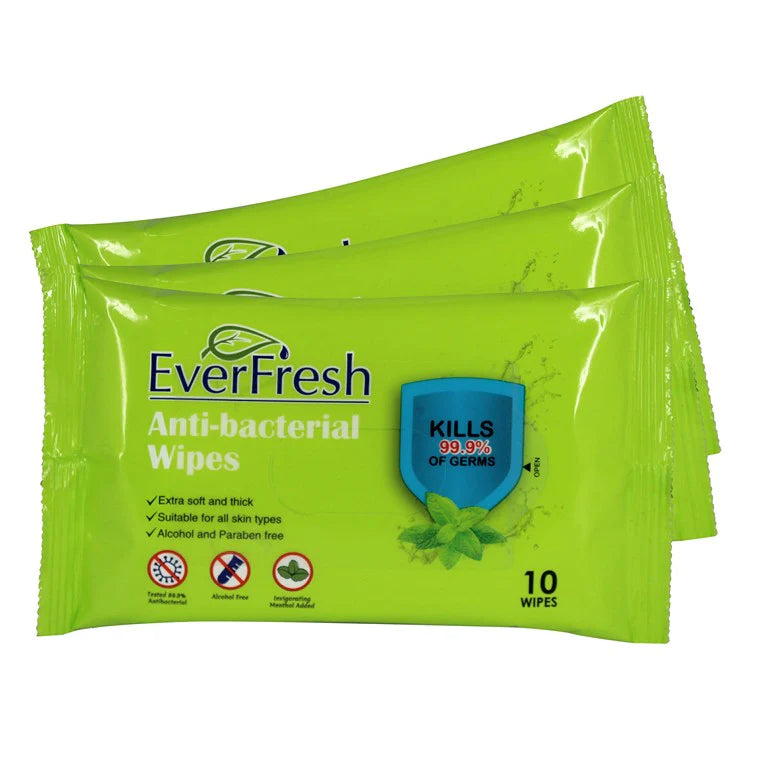 EverFresh Anti Bacterial Wipes 3x10pk – OC Fine Foods